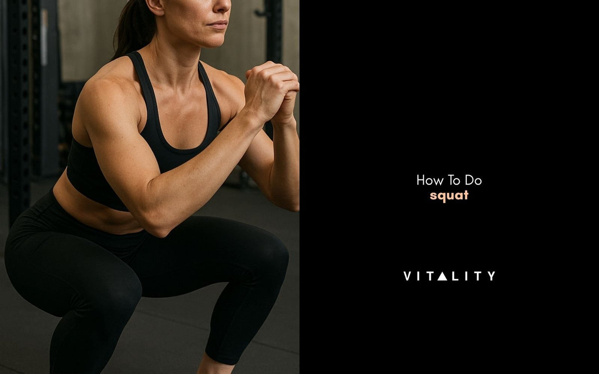 How to Squat (5 Easy Steps) - Proper Squat Technique at Home – Vitality ...